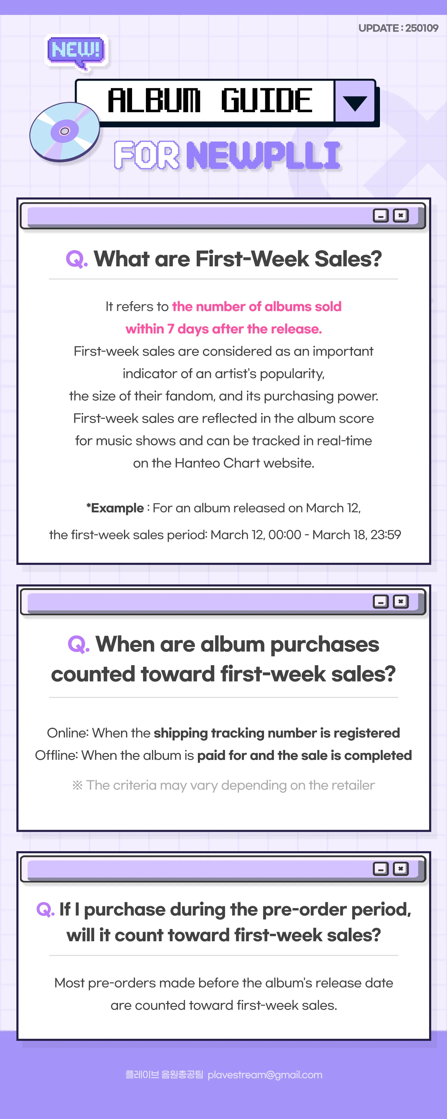 New PLLI Album Guide | PLAVE STREAM